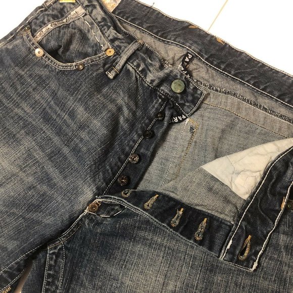 Parish | Jeans | Parish Mens Jeans Embellished 4x34 Blue Medium Wash ...